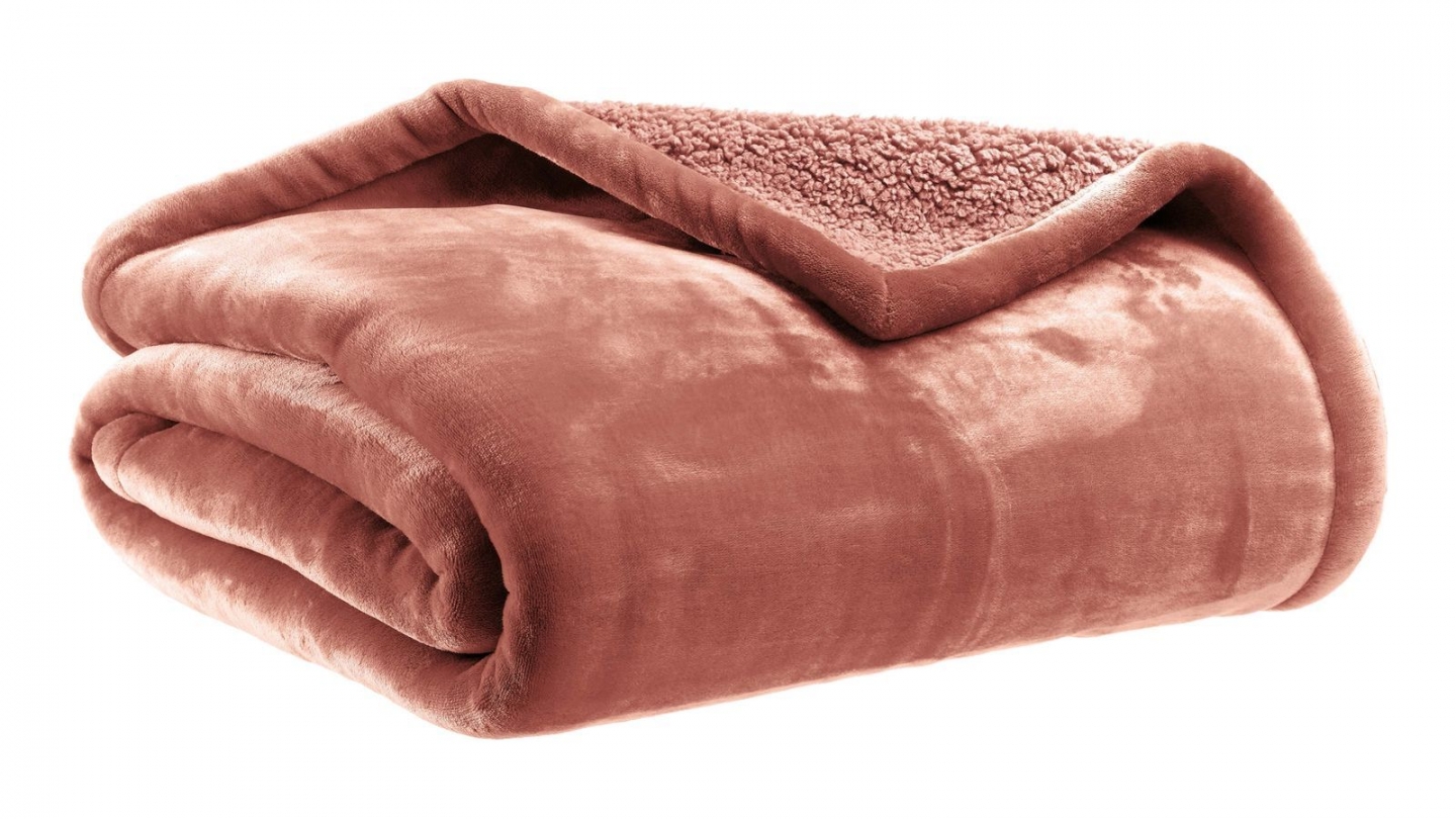 Plaid doux terracotta 130 x 160 cm - Michka - Homifab